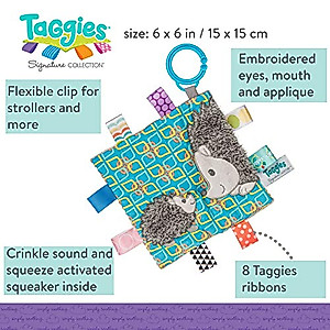 Taggies Crinkle Me Baby Toy, Heather Hedgehog