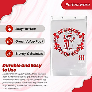 Cotton Candy Bags with Twist Ties- Pack of 400ct