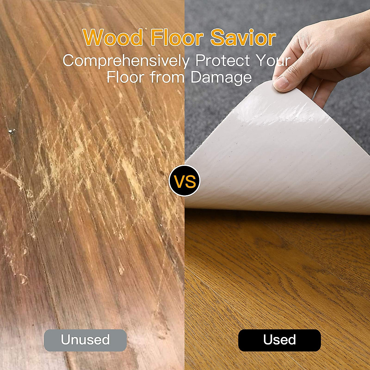 55"x35" Office Desk Chair Mat for Home Office , Upgraded Version - Computer Gaming Rolling Chair Mat, Multi-Purpose Low-Pile Hardwood Floor Protector(Dark Gray)