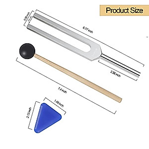 Soulmate Tuning Fork 528 Hz Tuning Forks for Healing with Silicone Hammer and Cleaning Cloth Chakra DNA Repair Sound Healing Musical Instrument Tuning Fork