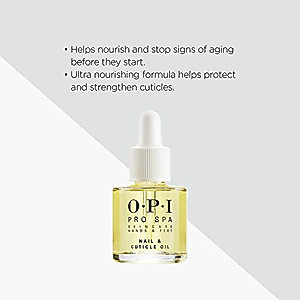 OPI Nail Strengthener, Nail Envy Nail Strengthener Treatment, Nail Treatments, 0.5 fl oz, OPI ProSpa Collection, Manicure Nail & Cuticle Oil and Skin Care Essentials