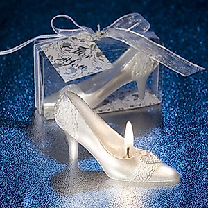 ABOOFAN Romantic Candle High Heel Shaped Candle Creative Wedding Shoes Shaped Candle Valentines Day Smokeless Candle Soy Wax Decorative Shoe for Home Decor