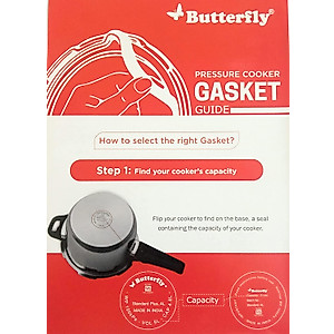 Butterfly Rubber Sub Junior-R Pressure Cooker Gasket (3 Litres Capacity), Black
