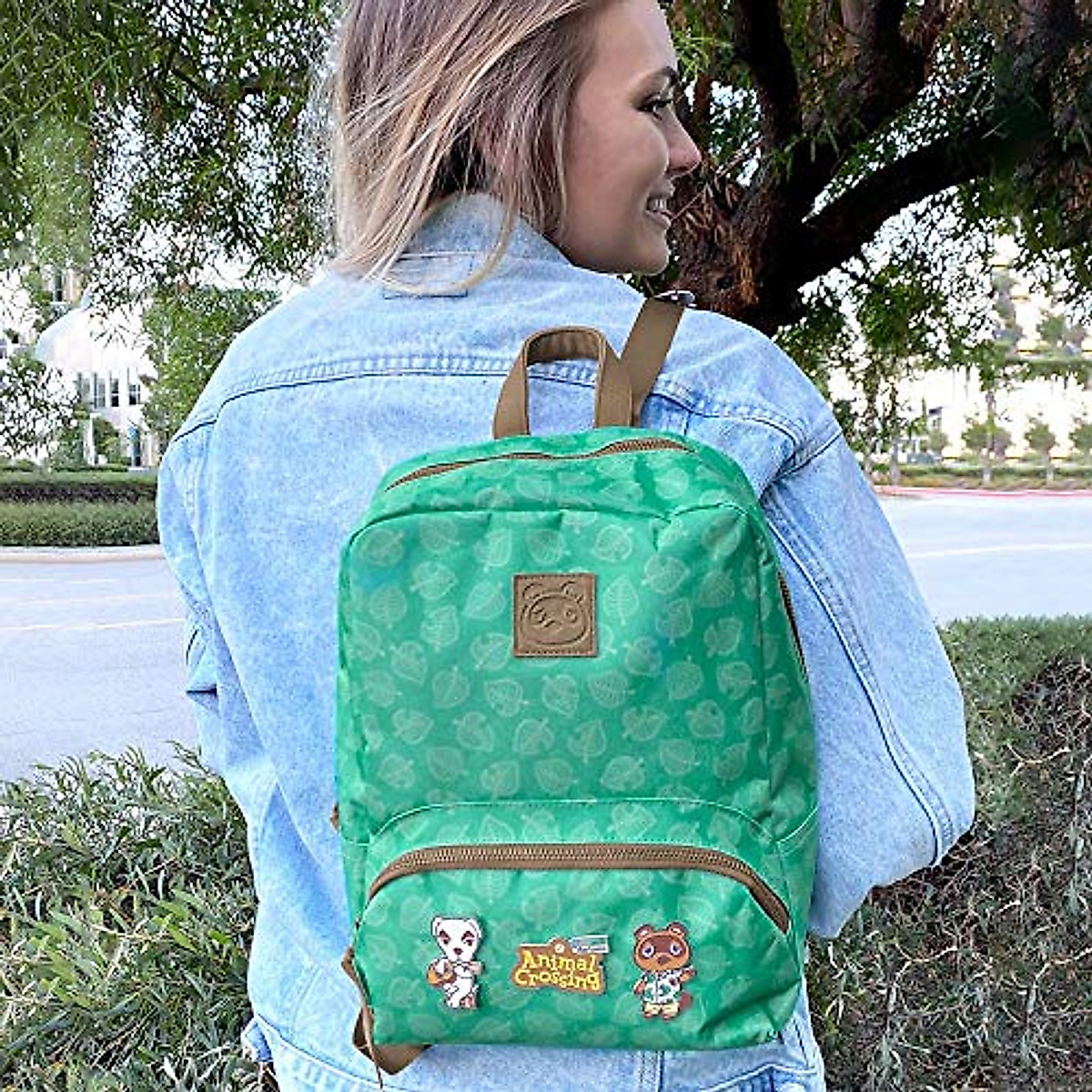 Controller Gear Animal Crossing Nintendo Switch Mini-Backpack (Teal Leaves)