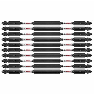 BOSCH ITDEPH26B 10-Pack 6 In. Phillips #2 Impact Tough Double-Ended Screwdriving Bits