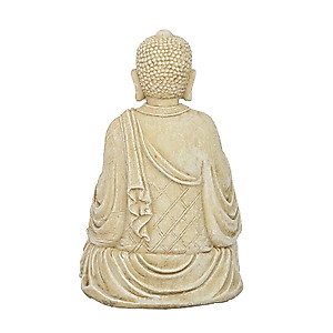 Exqelf Buddha Statue, Praying Buddha Decor Figurine, Meditating Buddha Serene Decorative Figurine for Home Office Desktop Outdoor Garden Yard Decoration, Yoga Zen Décor(Small)