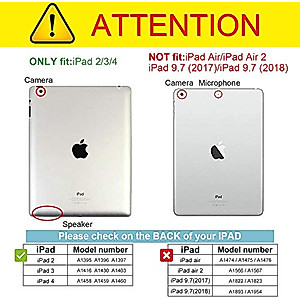 AVAWO Kids Case for Apple iPad 2 3 4 - Light Weight Shock Proof Convertible Handle Stand Kids Friendly for iPad 2, iPad 3rd Generation/ 4th Generation Tablet - Blue