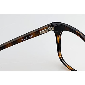 ZENNI Blue Light Blocking Reading Glasses for Women Stylish Cat-Eye Frame smaller lenses Tortoiseshell TR90 Light Eyewear +2.50 Magnification