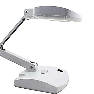 SFMZCM Esktop Magnifier Lamp with Light |Adjustable Arm Magnifier Lamp Light Magnifying Glass Lens Diopter Folding Magnifier