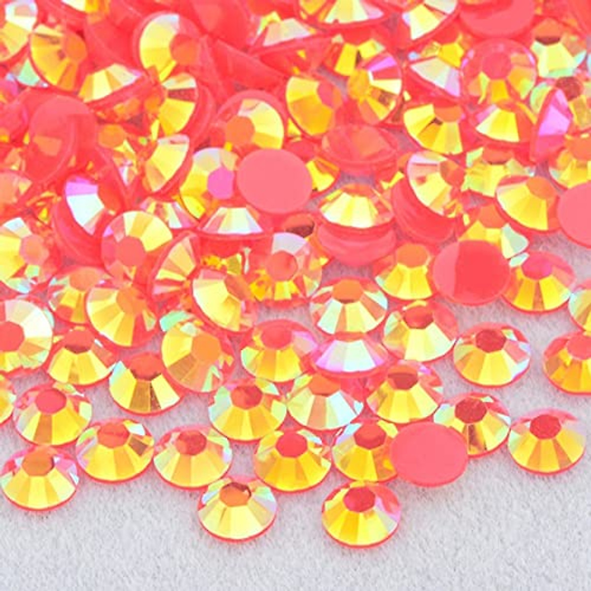 2mm 3mm 4mm 5mm Transparent Light Purple AB Rhinestone Flat Back Resin Crystal Stones Non Hot Fix Jelly Strass