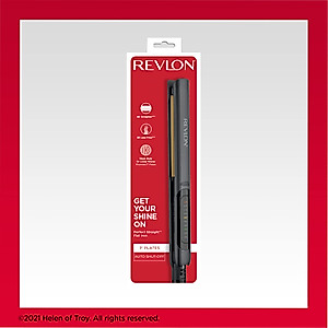Revlon Smooth Brilliance Ceramic Hair Flat Iron | Smooth Glide and Ultra-Sleek Sylas, (1 in)