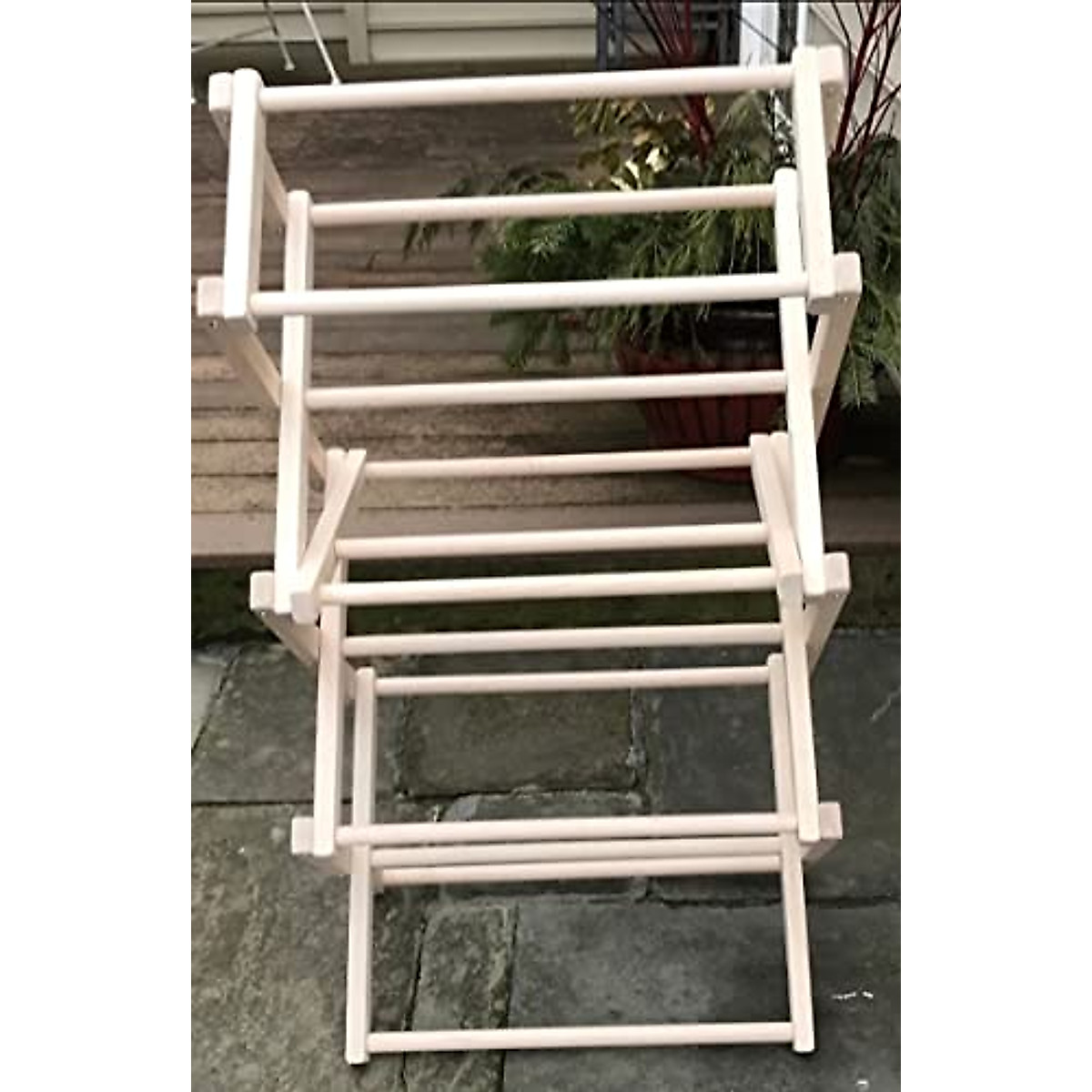Laundry Clothes Drying Rack-Small 20" Wide Design-Portable & Folds up for Easy Storage-All Natural Maple Wood-Made in USA