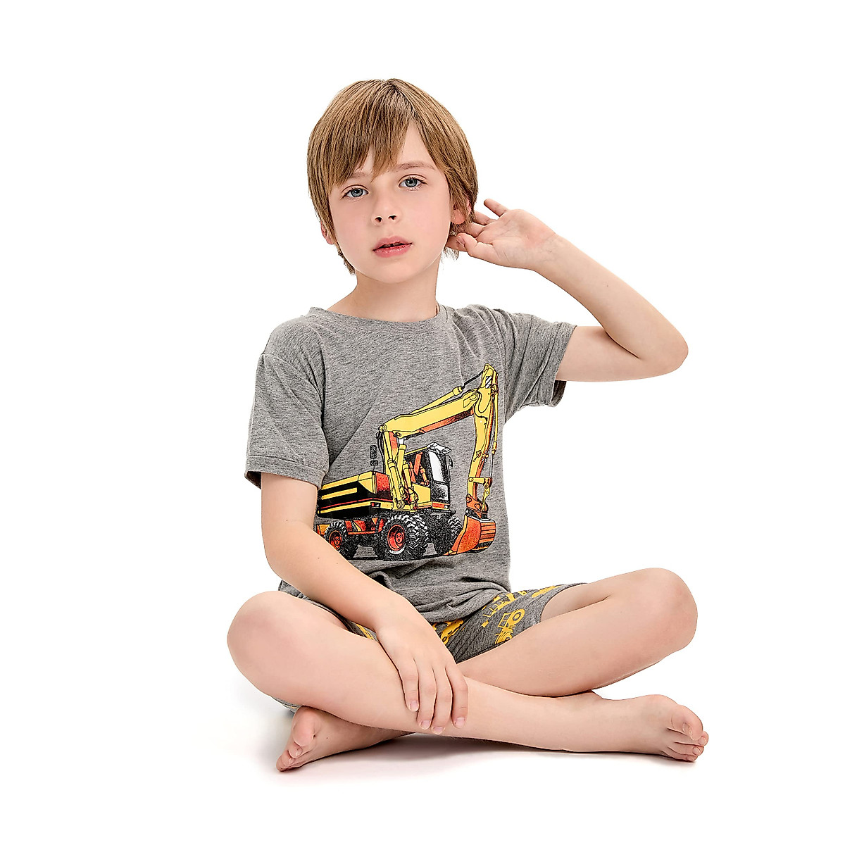 Boys Pajamas, 2 Piece Little Boys Pajama Sets Clothes Toddler Kids Sleepwear Size 3 4 T