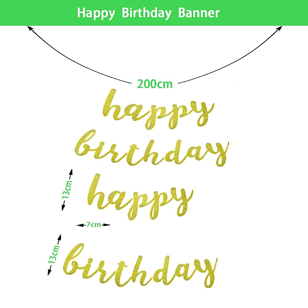 Teal Gold Birthday Decorations for Women Girls,Happy Birthday Banner,Paper Pompoms,Teal Gold Balloons,Hanging Swirl,Star String,suit for 13th 15th 16th 18th 20th 30th 40th 50th Birthday party