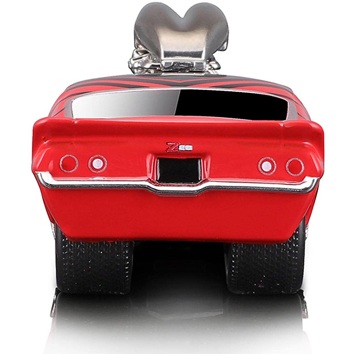 1971 Chevy Camaro Red and Black 1/64 Diecast Model Car by Muscle Machines 15554