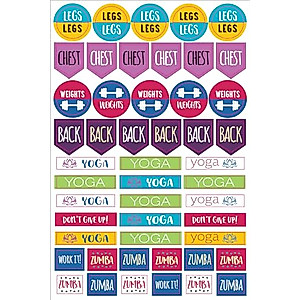 Essentials Health & Fitness Planner Stickers (Set of 325 Stickers)
