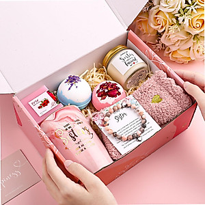 fcaylo Mother's Day Gifts For Sister Birthday Gifts Ideas from Sister Bracelets Gifts for Big/Soul Sister Best Friend Christmas Gifts for Women, Coffee Mugs for Sister In Law