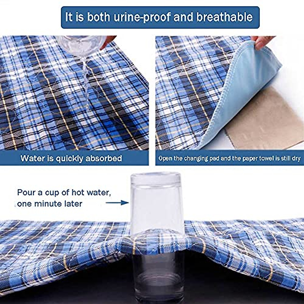 YELL 2 Pack Guinea Pig Liner, Guinea Pig Bedding Washable &Air Dried Pee Pads, with Fast Absorbent Waterproof Small Animal Diapers,Reusable,for Guinea Pigs, Rabbits and All Small Animals