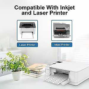 INJINEO Address Labels, 2" x 4" Shipping Address Labels for Inkjet & Laser Printers, Mailing Labels Compatible with 5163, 5263 and 8163 Labels, Easy to Peel (250 Labels, 25 Sheets)