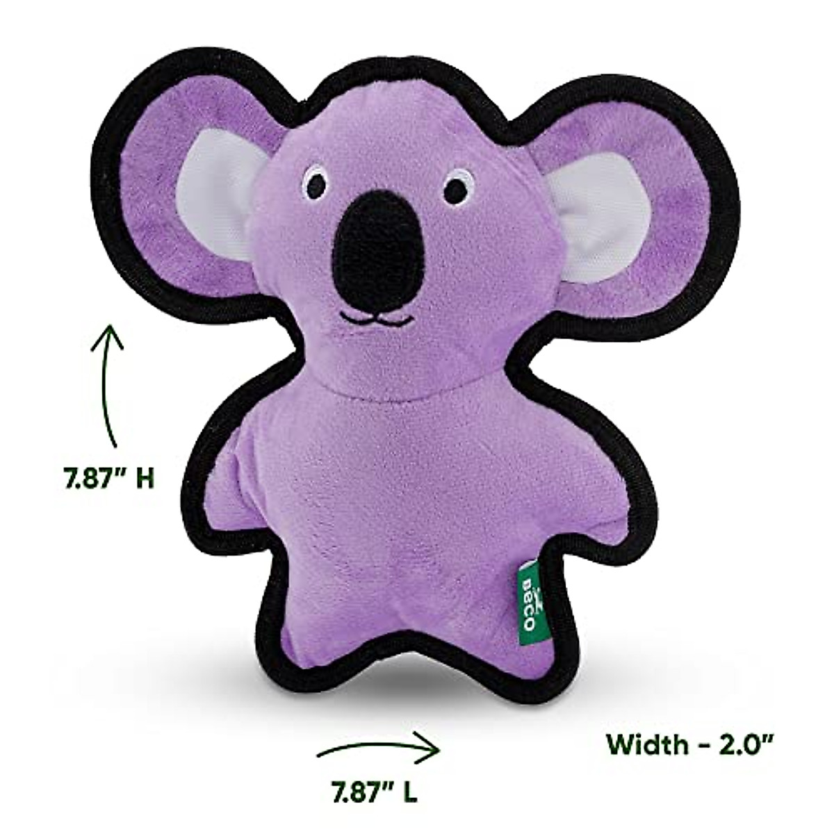 Beco Soft Koala Bear Dog Toy, Cuddle, Chew, Fetch & Squeak Toy Dogs & Puppies, Double Stitched for Durability, Made with Recycled Materials