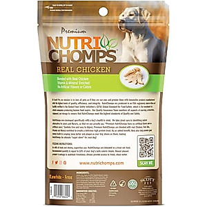 NutriChomps Dog Chews, 2.5-inch Knots, Easy to Digest, Long Lasting, Rawhide-Free Dog Treats, 8 Count, Real Chicken flavor