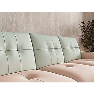 Meeyar Couches for Living Room,80 Inches 3 Seater Sofa Couch for Teen Girls Artistic Sofa for Lady Pink Green Gradient for Women for Office