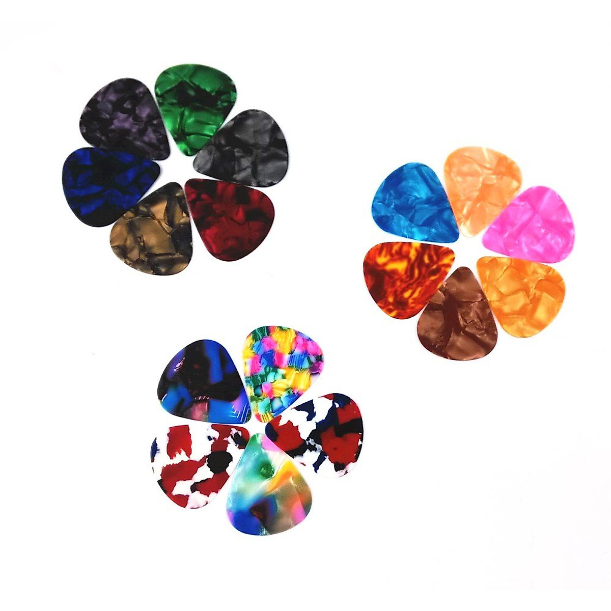 Honbay 100pcs 0.46mm Colorful Guitar Picks for Guitar, Ukulele, Bass