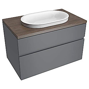 American Standard 8726033.477 Studio S 33 in. Double-Drawer Bathroom Vanity, Dark Grey