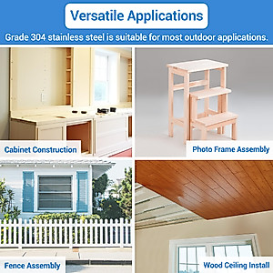 meite 18 Gauge Stainless Steel Brad Nails, 1-1/4 Inch 18GA Brad Nails, 304 Stainless Steel Small Finishing Nail Gun Nails for Pneumatic, Electric Brad Nailer Gun (2,000 Counts)