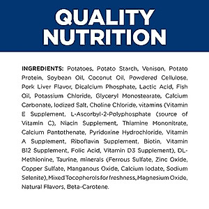 Hill's Prescription Diet d/d Skin/Food Sensitivities Potato & Venison Formula Dry Dog Food, Veterinary Diet, 17.6 lb. Bag