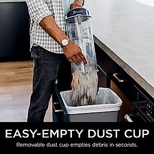 Shark NV141 Navigator Anti-Allergen Plus Upright Vacuum with HEPA Filtration, XL Large Cup Capacity, Dusting Brush, Crevice Tool & Wide Upholstery Tool for Multi-Surface Cleaning, White, 2.9 Qt