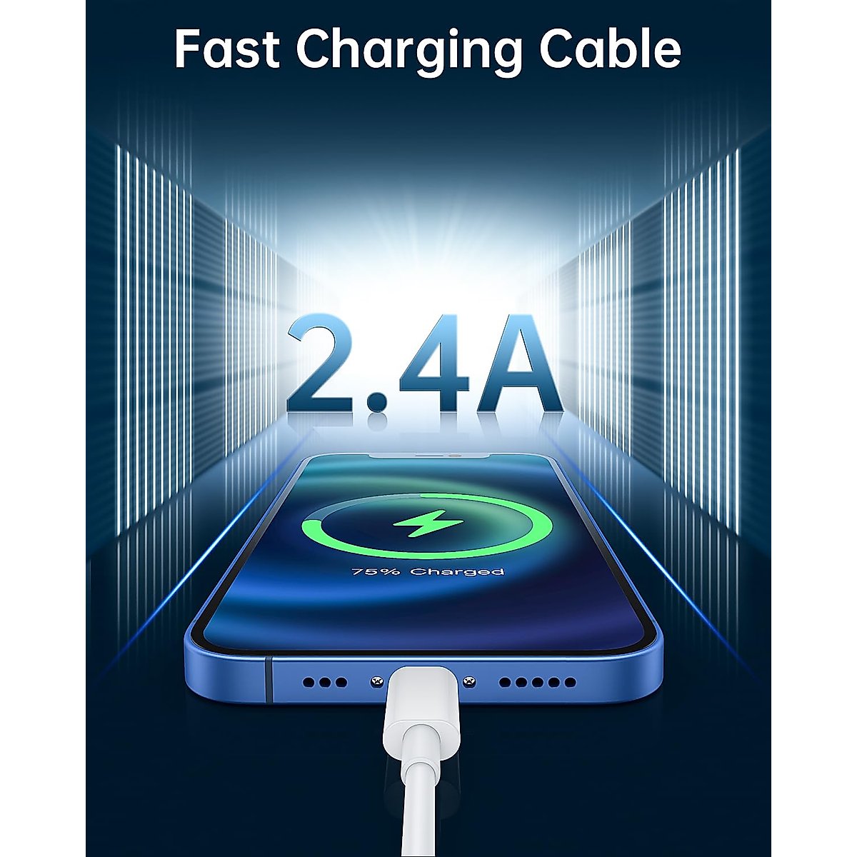 iPhone Charger Cord 6Ft (3-Pack), USB to Lightning Cable for Apple iPhone 14/13/12/11 Pro Max/XS/XR/8, High Speed Data Sync & Fast Charging