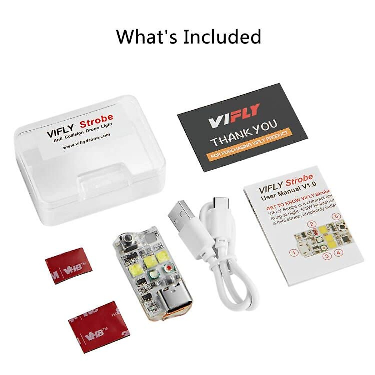 VIFLY Drone Strobe Light, Anti Collision Light for FAA Drone Night Flying, Fits DJI Mini 3 Pro/Mini 2/Mini SE/Air 2S/Mavic Air 2/Mavic 3/Mavic 2 (3pcs pack)