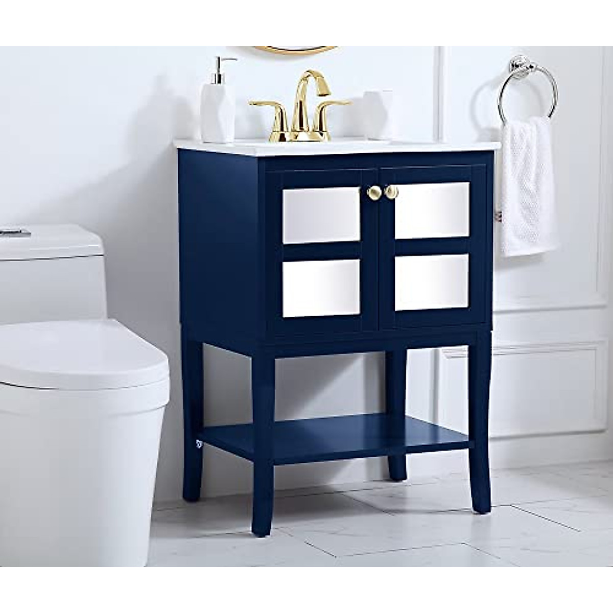 Elegant Kitchen and Bath 24 inch Bathroom Vanity Cabinet - Blue