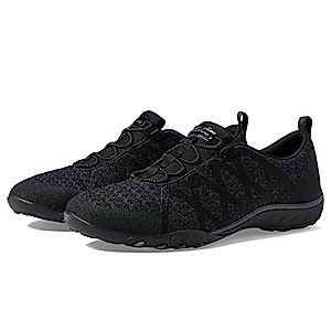 Skechers Women's Breathe Easy-Infi Knity Sneaker, Black, 7