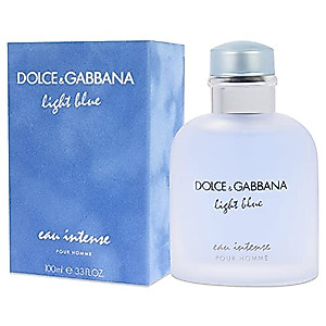 Dolce & Gabbana Light Blue Intense for Men Eau De Parfum Spray, 3.3 Fl Oz