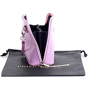 PRIMO SACCHI Ladies Italian Leather Pink Small Micro Cross Body Shoulder Bag Handbag Purse