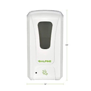 Alpine Automatic Hand Sanitizer Dispenser - Touchless Soap Dispenser for Restaurant, Hospital, School, Hotel, Kitchen and Bathroom -1200mL Foam White