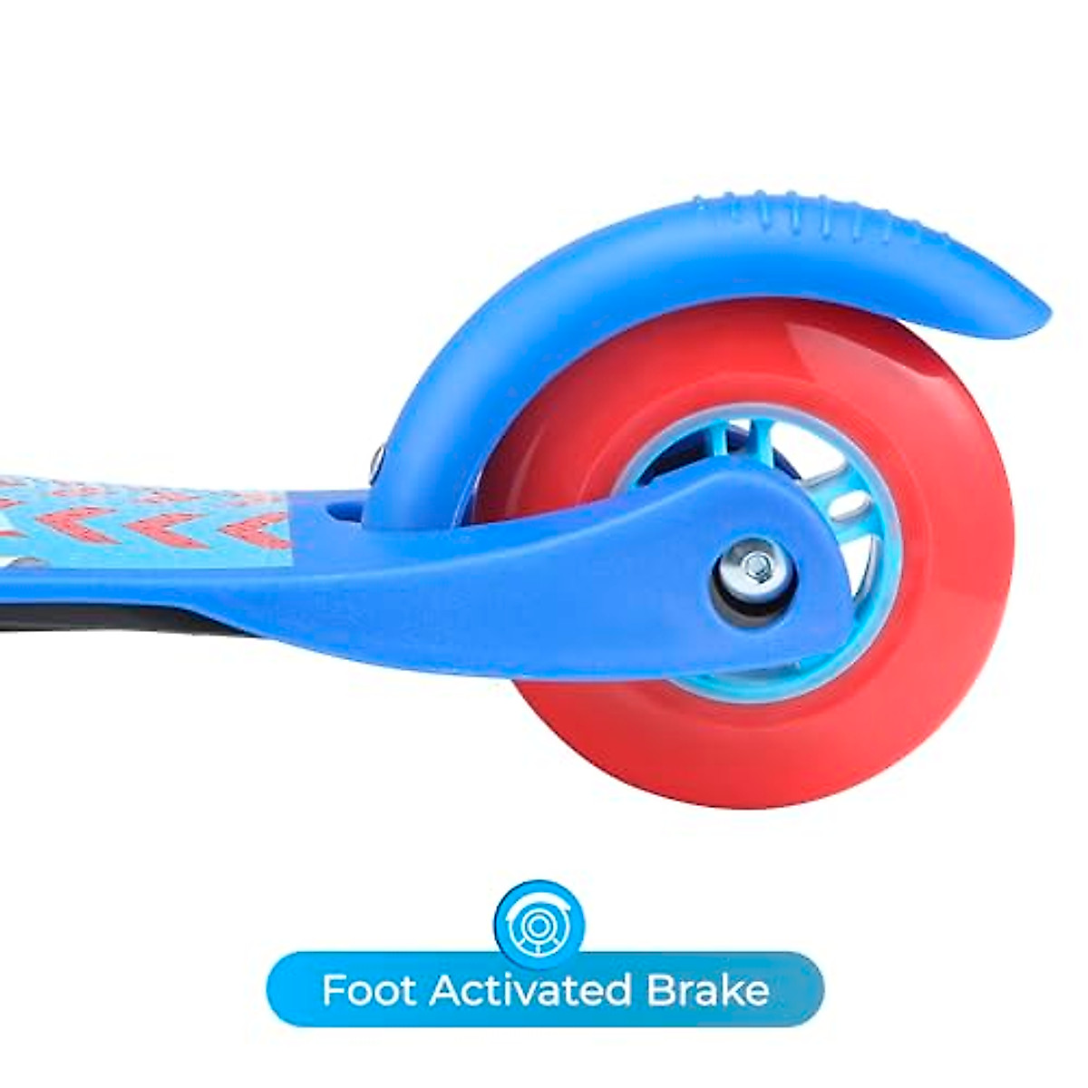 Sonic The Hedgehog Self Balancing Kick Scooter with Light Up Wheels, Extra Wide Deck, 3 Wheel Platform, Foot Activated Brake, 75 lbs Limit, Kids & Toddlers Girls or Boys, for Ages 3 and Up