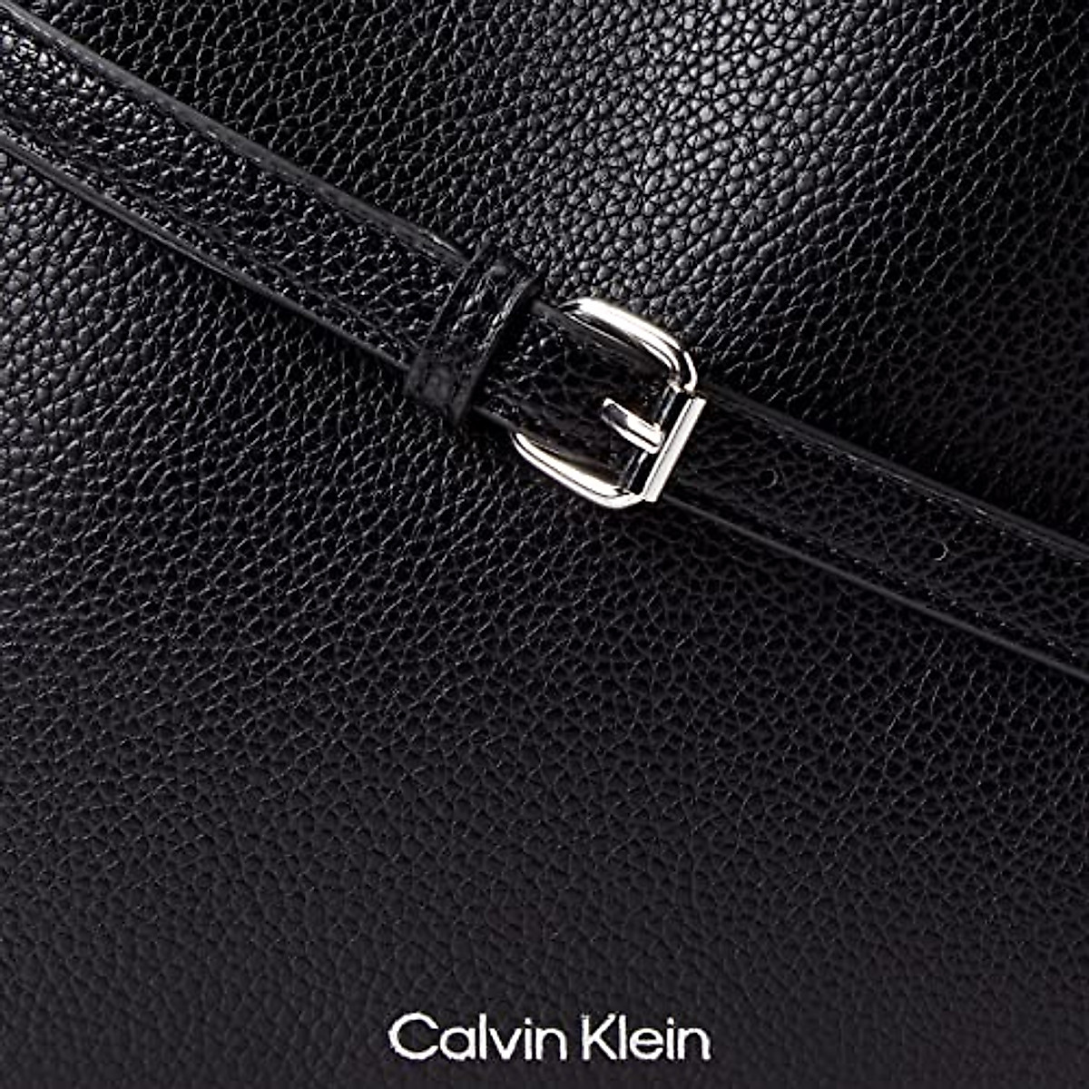 Calvin Klein Gabrianna Novelty Bucket Shoulder Bag, Black/Silver 1