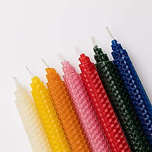 100% Pure Beeswax Handmade Taper Candles (Avocado Green) - 8 Inch Smokeless Dripless Pair - Natural Subtle Honey Smell - Elegant Honeycomb Design - by Galanta & Co.