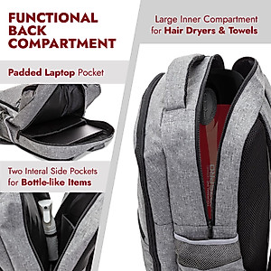 LOVE & FORCE Barber Travel Bag - Clipper Bag for Barbers with High Capacity - Barber Organizer Bag- Hairstylist Traveling Bag for Professional on House Calls