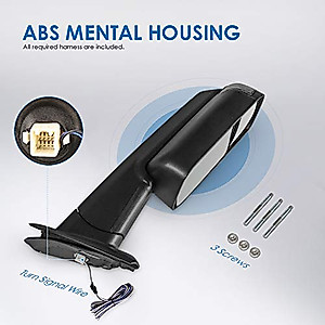 MOSTPLUS Power Heated Towing Mirrors Compatible for 02-09 Ram Flip Up Left Right Pair w/Arrow Light and Turn Signal Light (Set of 2)