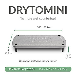 Momo Lifestyle Bathroom Sink Fast Drying Stone Sink Caddy Drying Rack Accessory Organizer Diatomaceous Earth Bottle Drying Rack Dish Sponge Countertop Organizer Drytomini