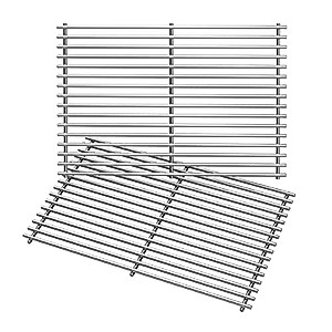 SafBbcue 7639 Stainless Steel Cooking Grates Replacement for Weber E-310 E-320 S-310 Spirit II E-310 SP320 Spirit 700 Series Genesis Silver/Gold B/C 45010001 46510001 7526 7638 7525