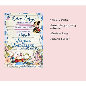 Alice Baby Shower Wonderland Important Date Party Supply Decoration (Welcome Decor)