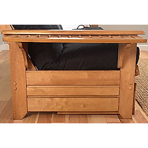 Kodiak Furniture Phoenix Frame with Suede Fabric Mattress in Blue/Butternut