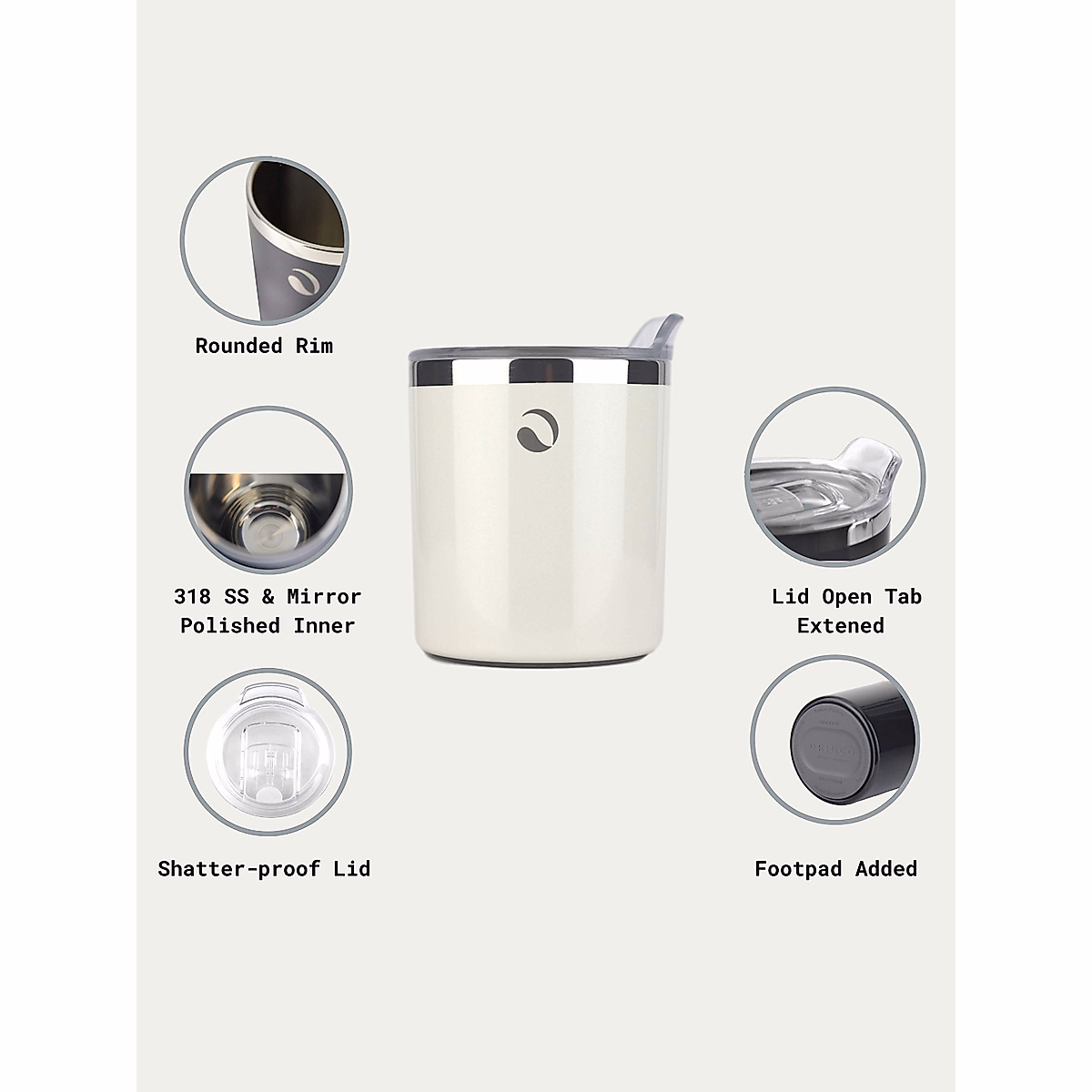 Drinco- 10oz Stainless Steel Tumbler, Vacuum Insulated Tumbler Whiskey Glass, Rocks Glass, GULT (10oz Whiskey Tumbler, Mint Cream)