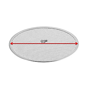 Bits N Things Pizza Screen 10 inch Seamless Round, 2 Pack Aluminum Mesh Pizza Screen, Baking Tray for Home Kitchen Restaurant