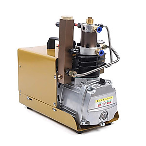 CNCEST 110v High Voltage Electric Pcp Air Compressor, Submersible Pump 30mpa 4500psi Scuba Submersible Pump Water Cooling